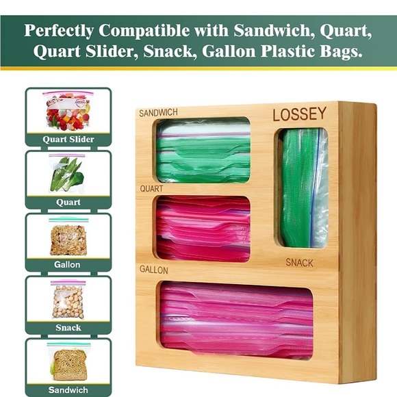 Amazon | Kitchen | Ziplock Bag Organizer For Drawer Food Storage Bags ...